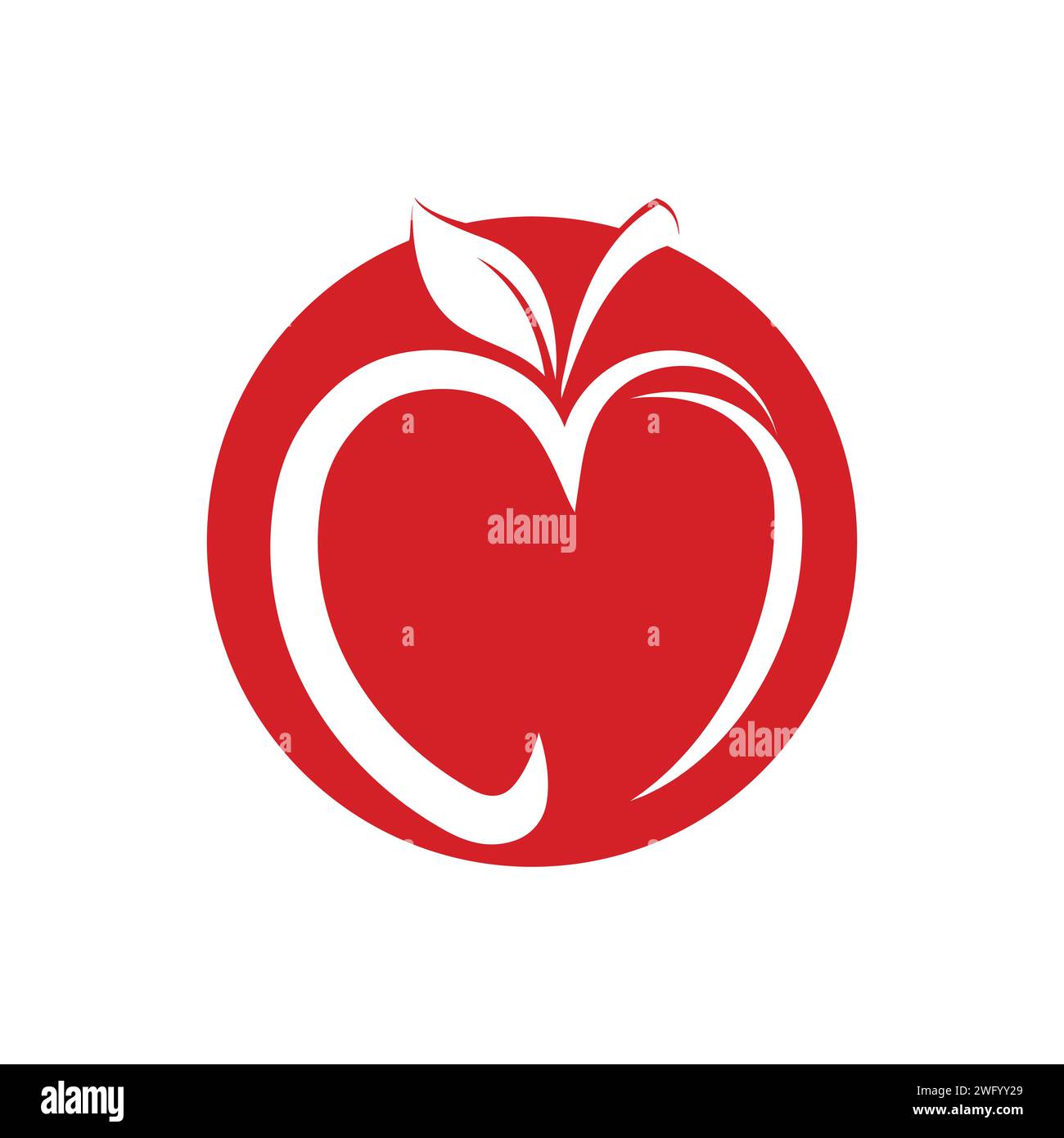 Apple fruit symbol vector logo design illustration Stock Vector Image ...