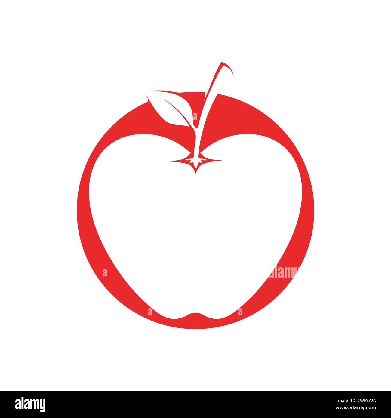Apple fruit symbol vector logo design illustration Stock Vector Image ...