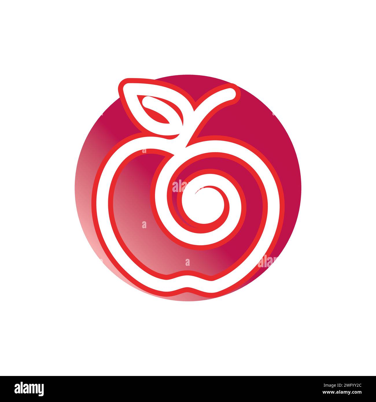 Apple fruit symbol vector logo design illustration Stock Vector Image ...