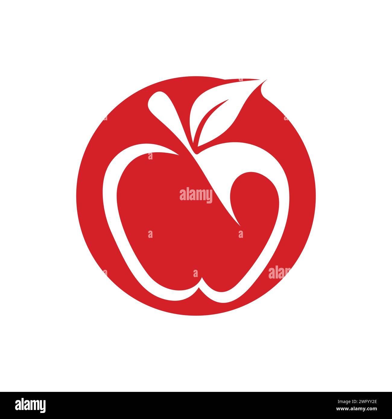 Apple fruit symbol vector logo design illustration Stock Vector Image ...
