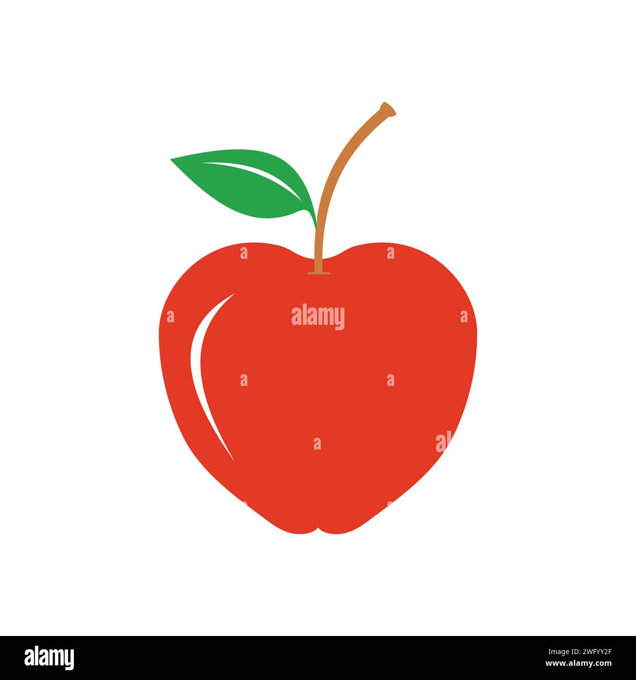 Apple fruit symbol vector logo design illustration Stock Vector Image ...