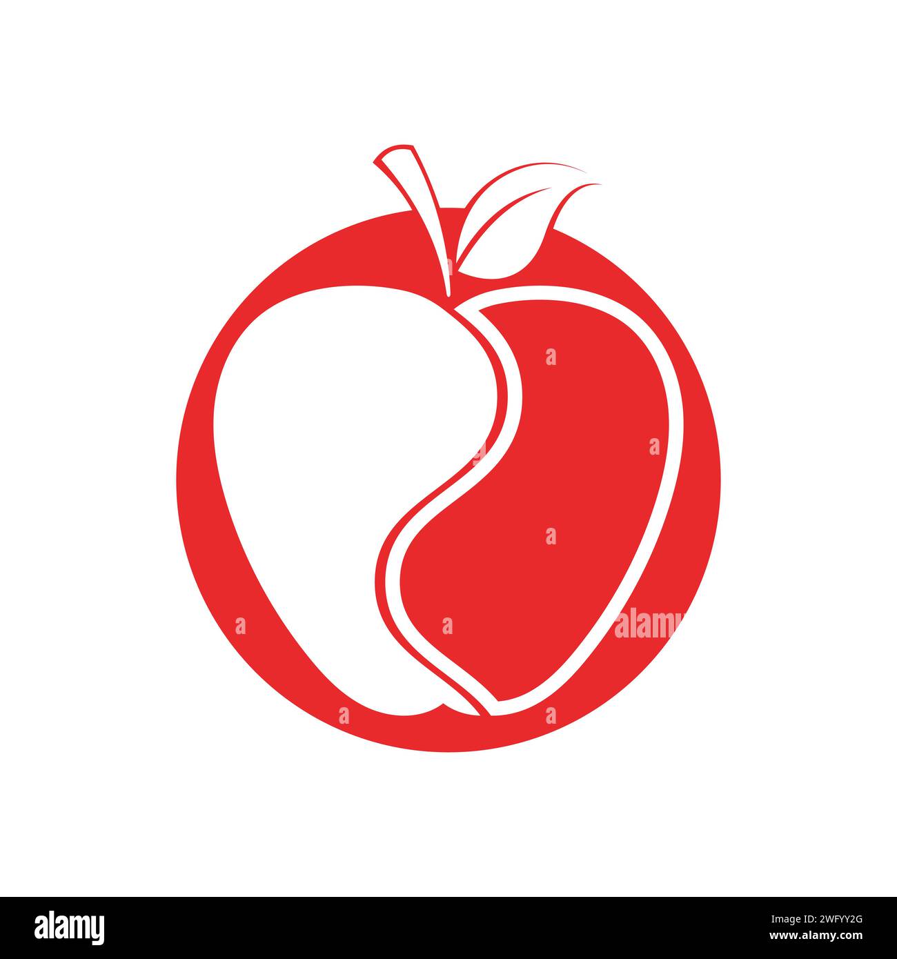 Apple fruit symbol vector logo design illustration Stock Vector Image ...