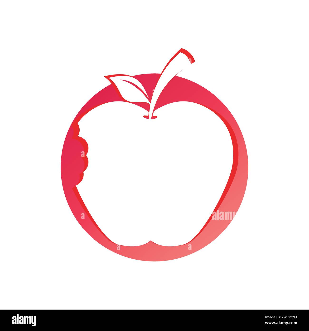 Apple fruit symbol vector logo design illustration Stock Vector Image ...