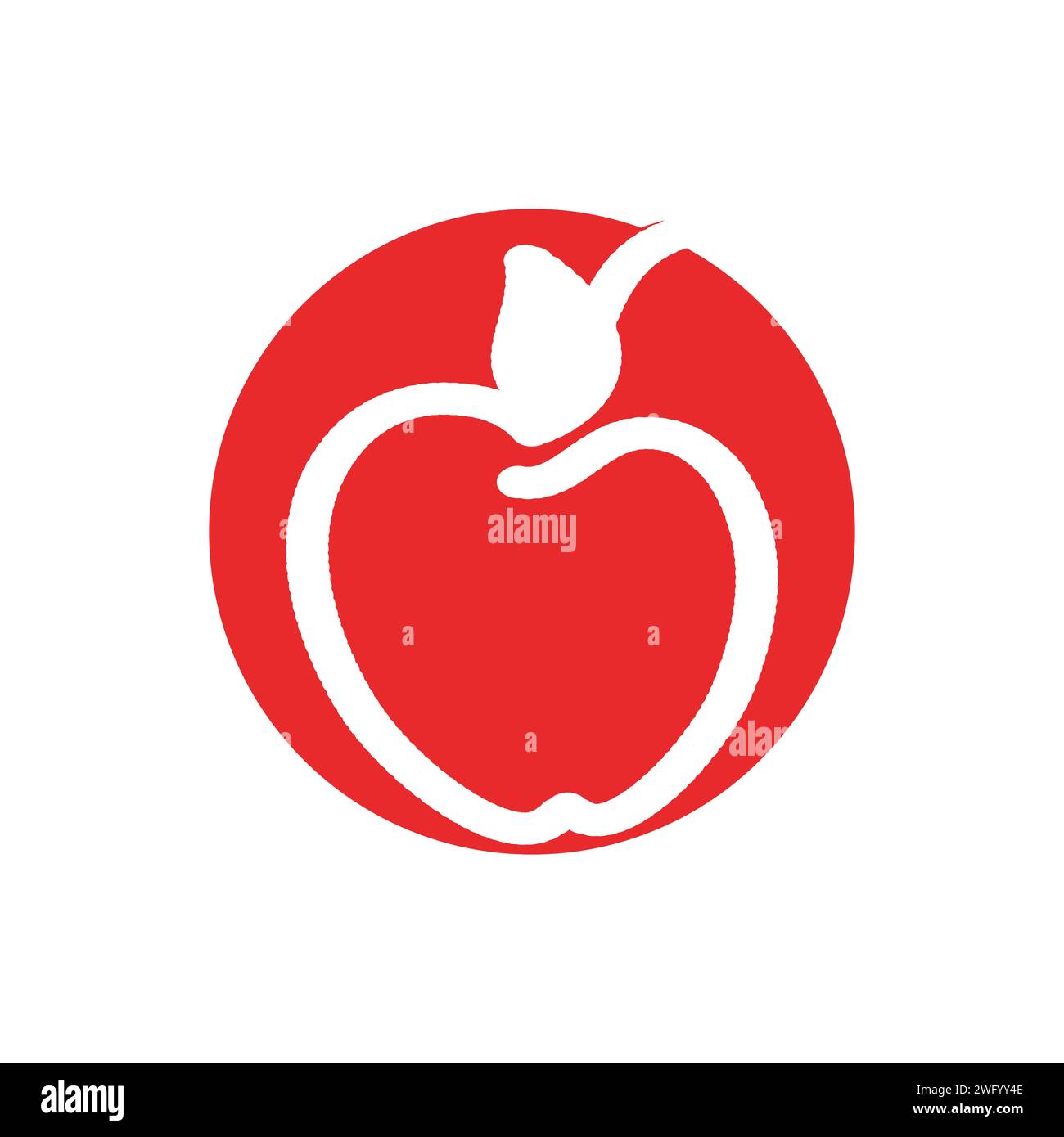 Apple fruit symbol vector logo design illustration Stock Vector Image ...