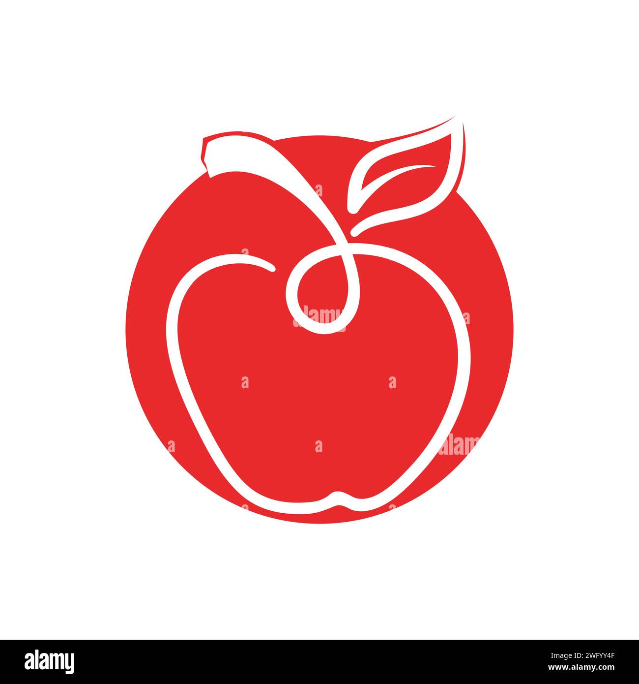 Apple fruit symbol vector logo design illustration Stock Vector Image ...