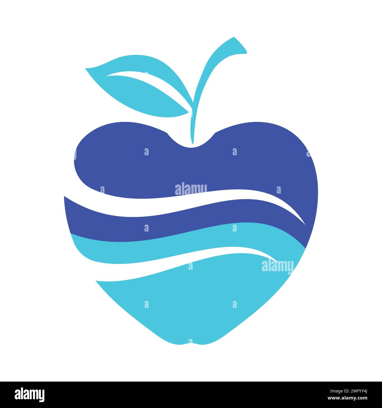 Apple fruit symbol vector logo design illustration Stock Vector Image ...