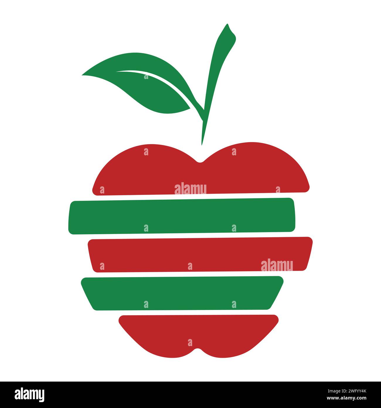 Apple fruit symbol vector logo design illustration Stock Vector Image ...