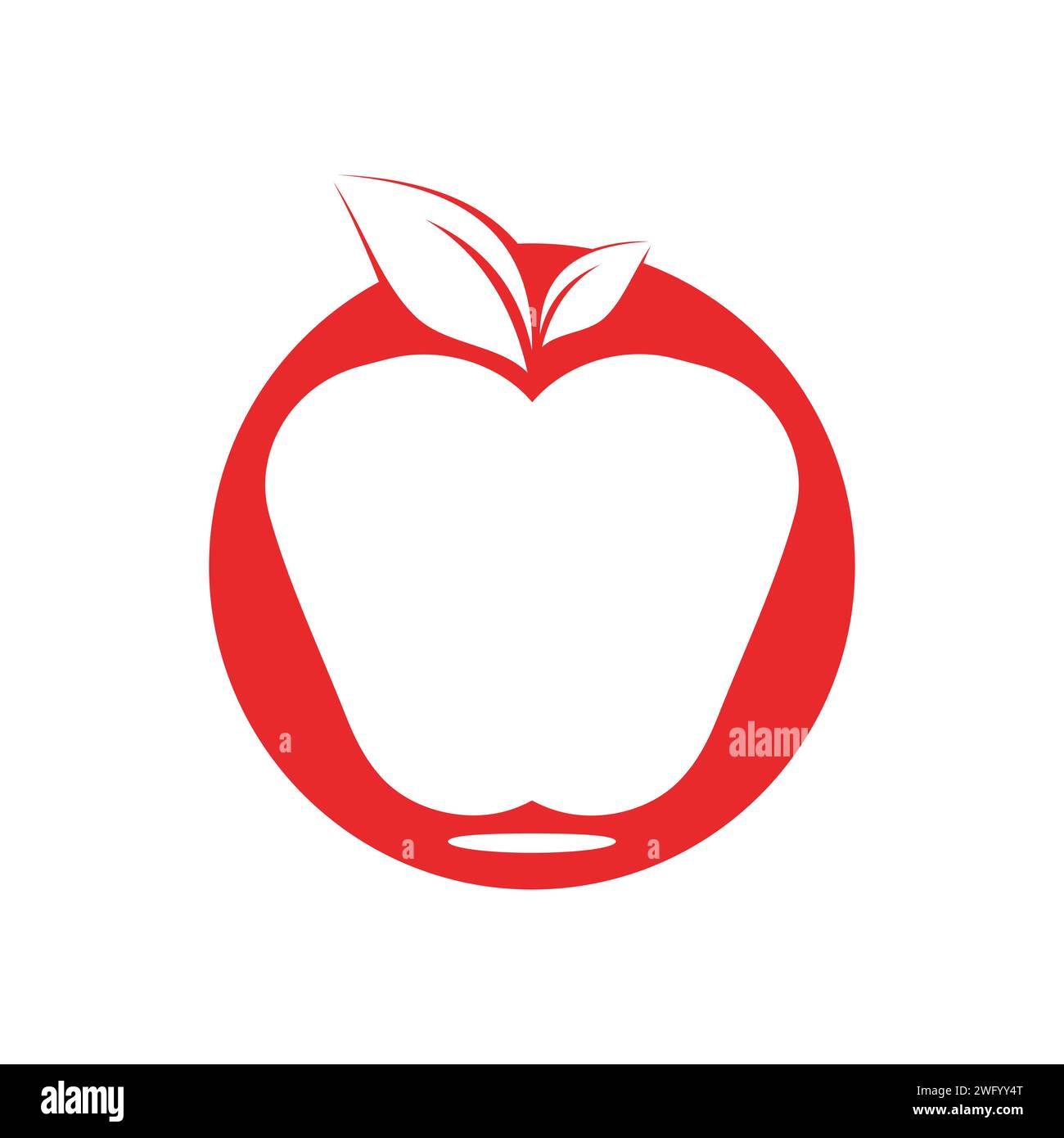 Apple fruit symbol vector logo design illustration Stock Vector Image ...