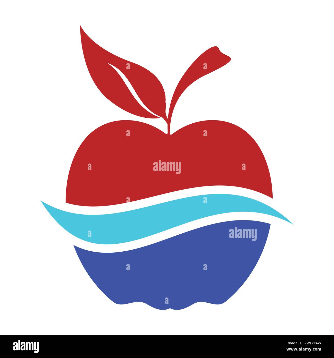 Apple fruit symbol vector logo design illustration Stock Vector Image ...