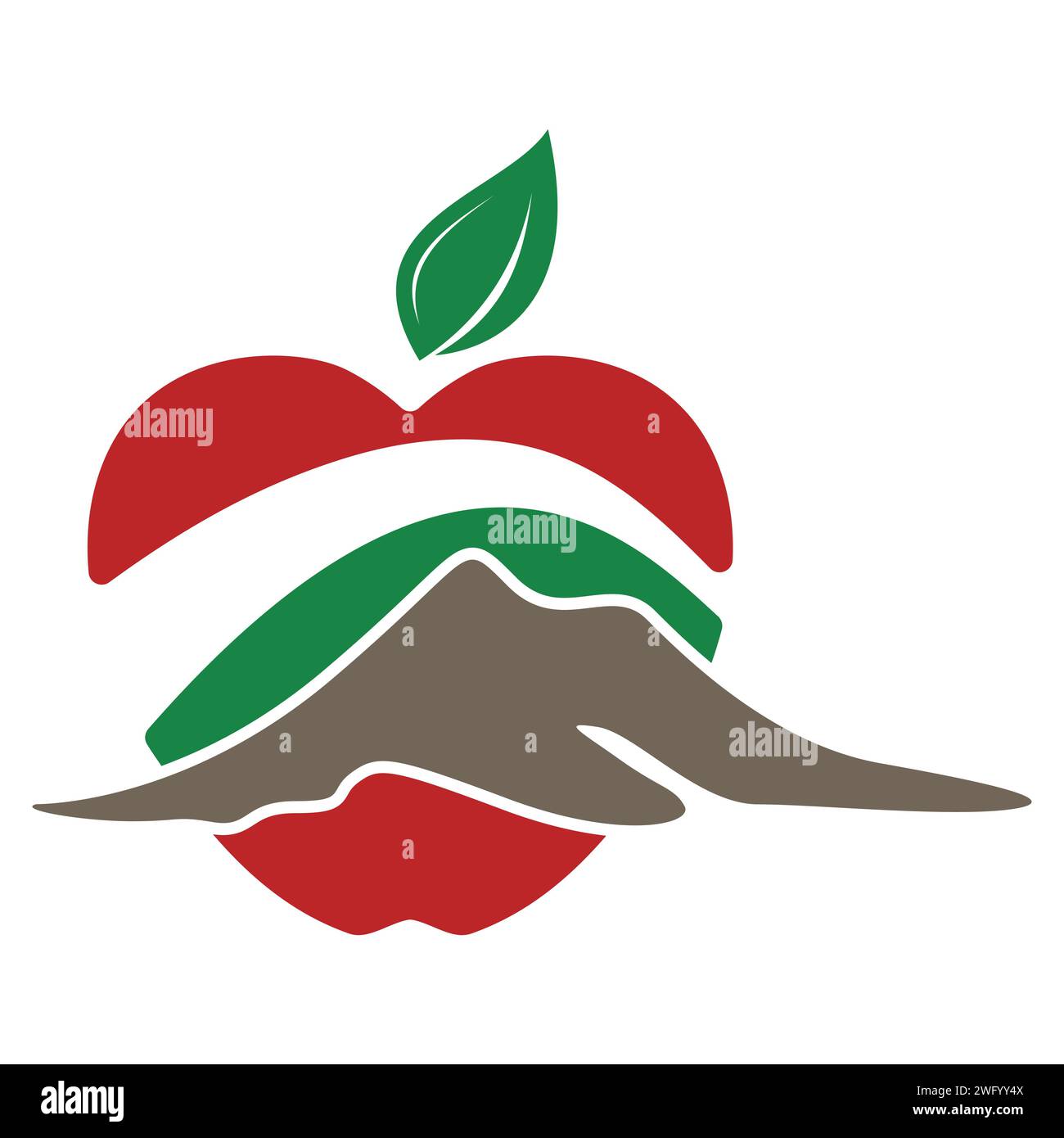 Apple fruit symbol vector logo design illustration Stock Vector Image ...
