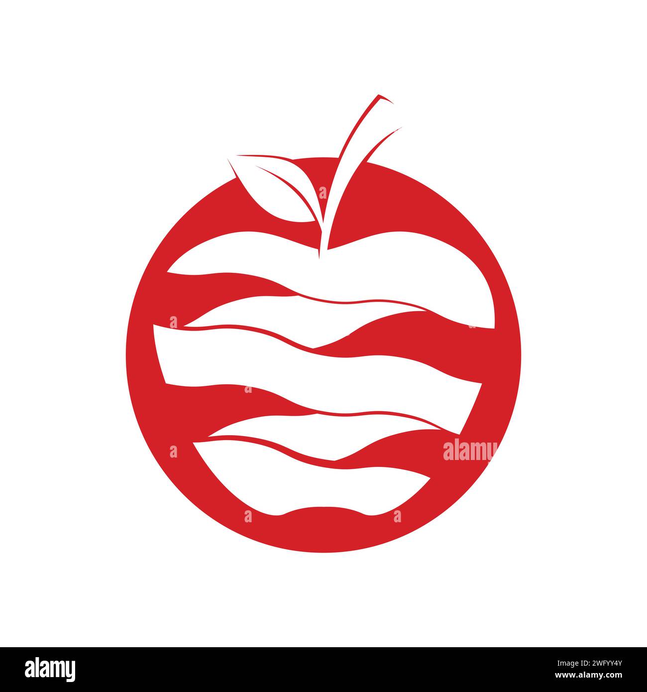 Apple fruit symbol vector logo design illustration Stock Vector Image ...