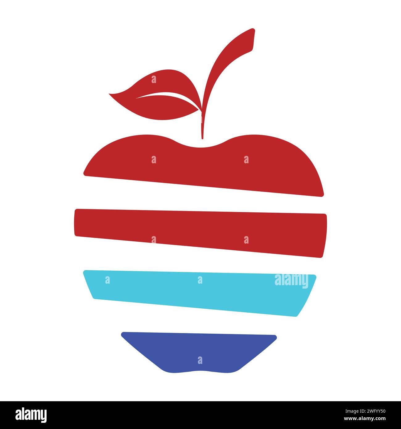 Apple fruit symbol vector logo design illustration Stock Vector Image ...