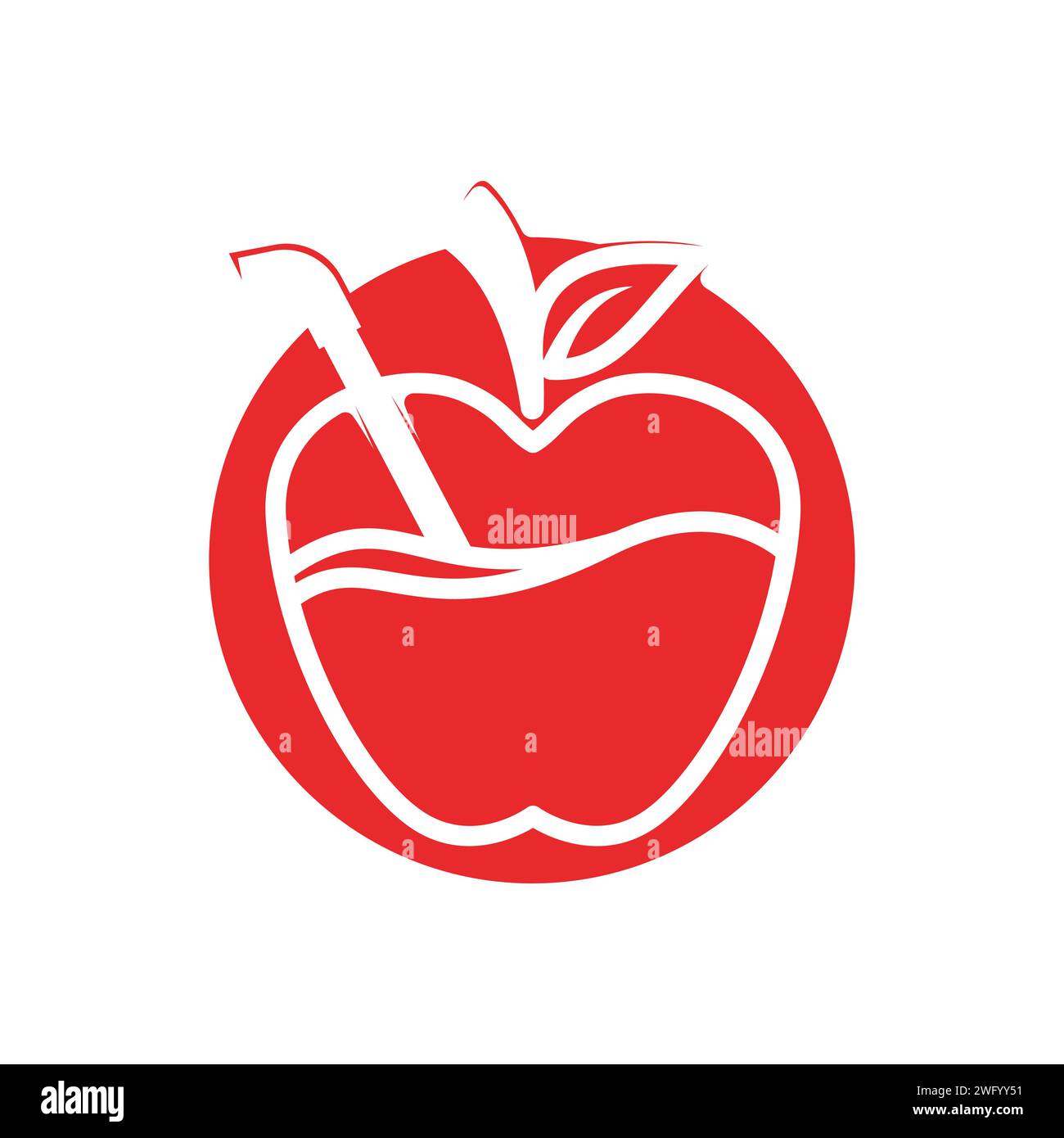 Apple fruit symbol vector logo design illustration Stock Vector Image ...