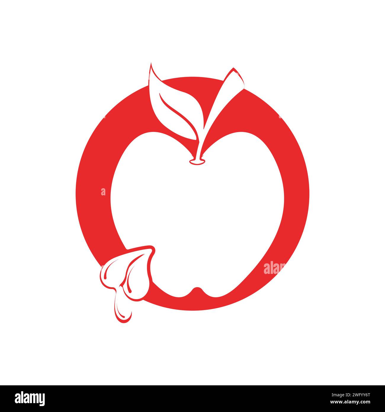Apple fruit symbol vector logo design illustration Stock Vector Image ...