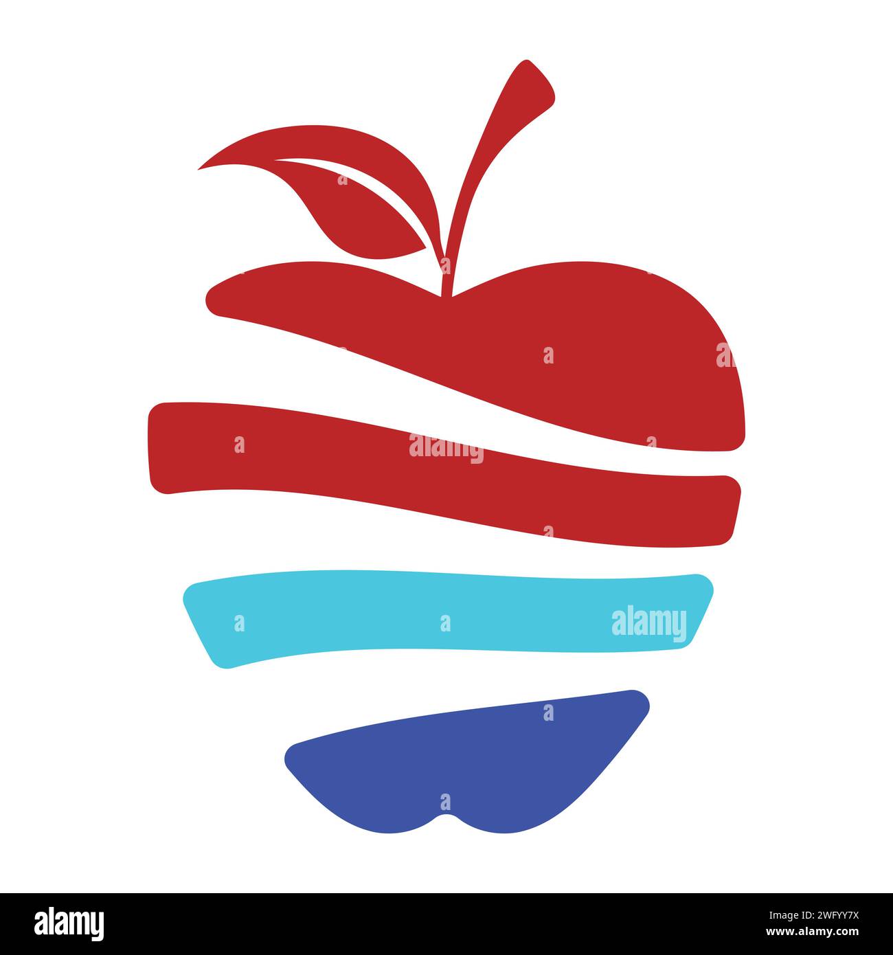 Apple fruit symbol vector logo design illustration Stock Vector Image ...