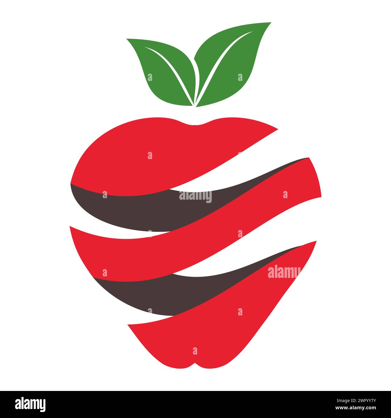 Apple fruit symbol vector logo design illustration Stock Vector Image ...