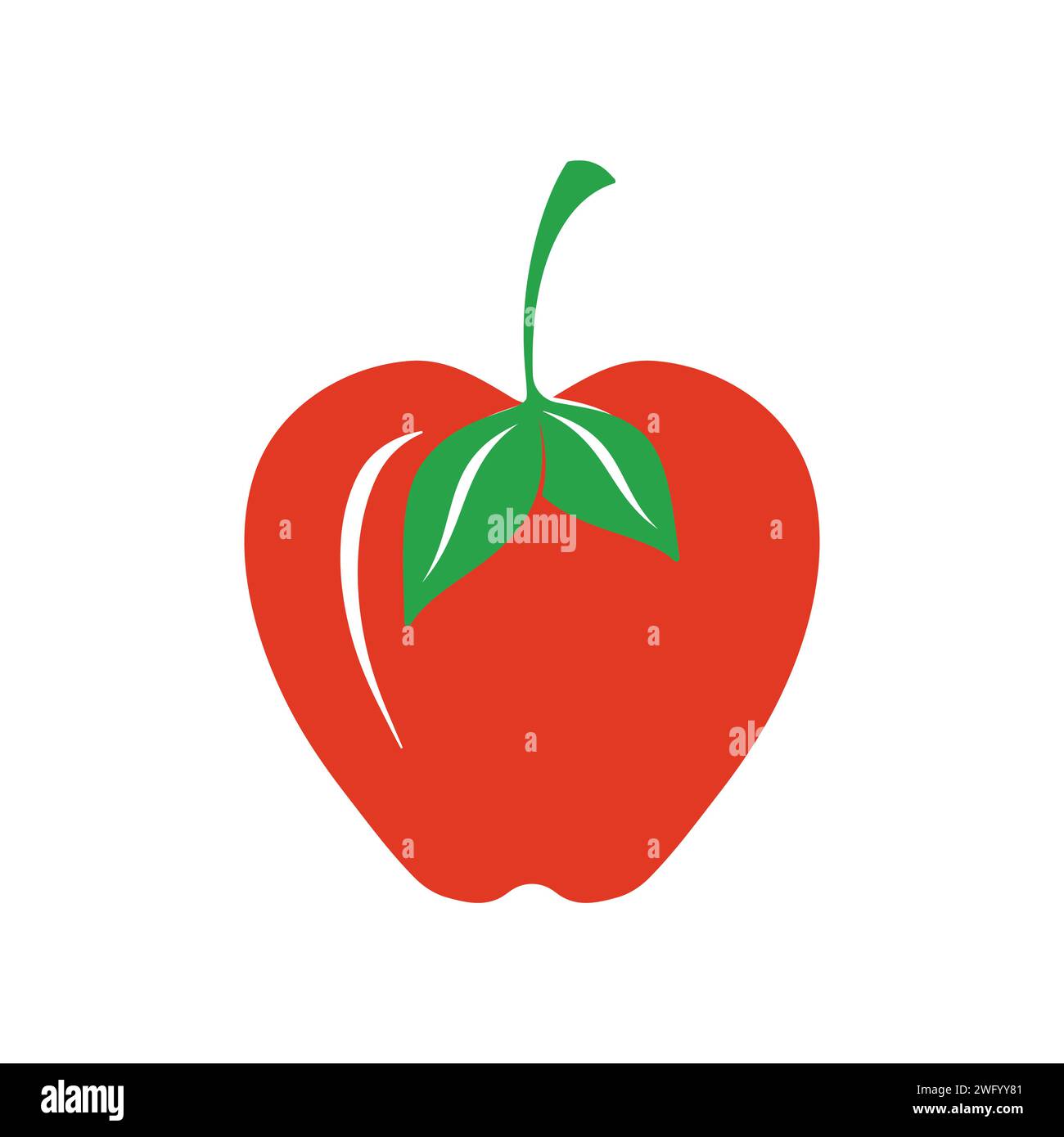 Apple fruit symbol vector logo design illustration Stock Vector Image ...