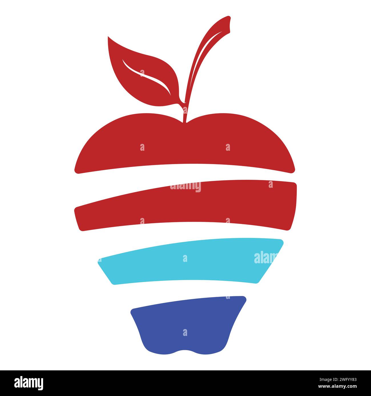 Apple fruit symbol vector logo design illustration Stock Vector Image ...
