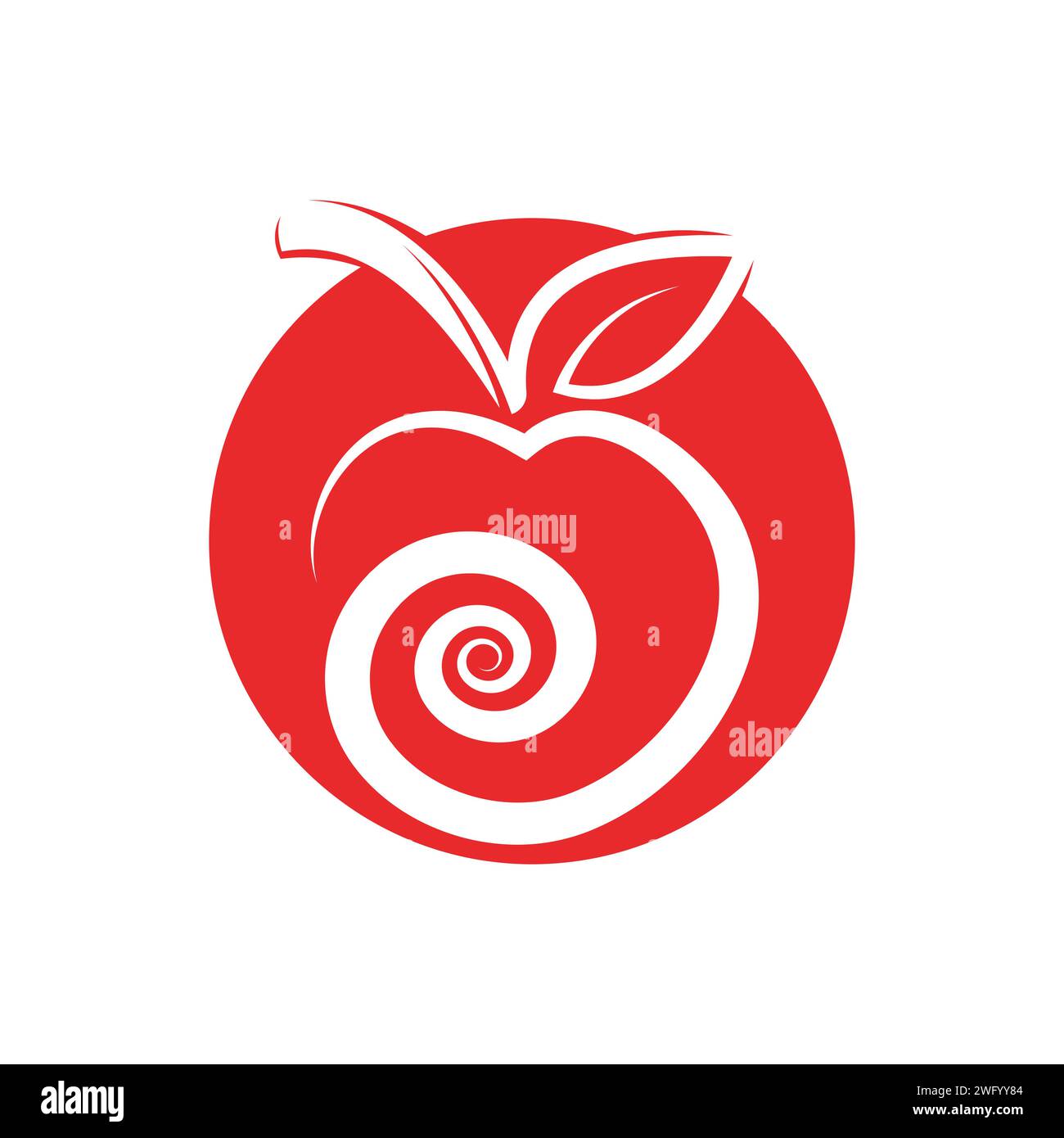 Apple fruit symbol vector logo design illustration Stock Vector Image ...