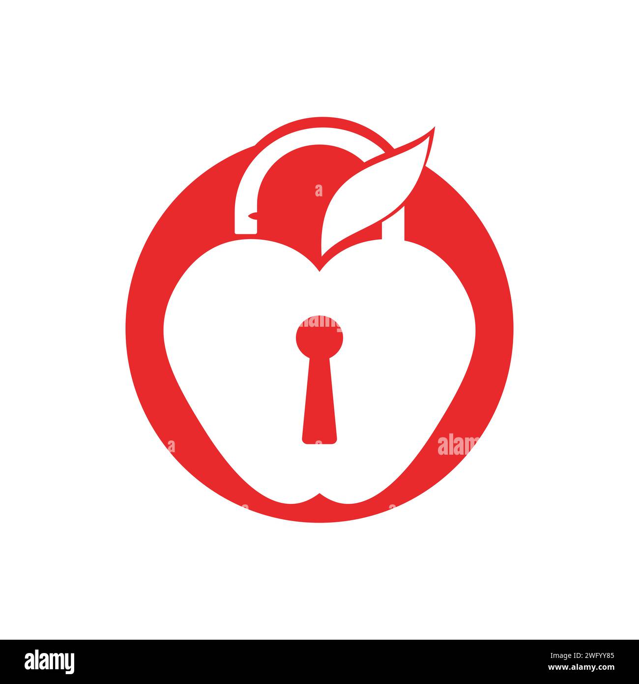 Apple fruit symbol vector logo design illustration Stock Vector Image ...