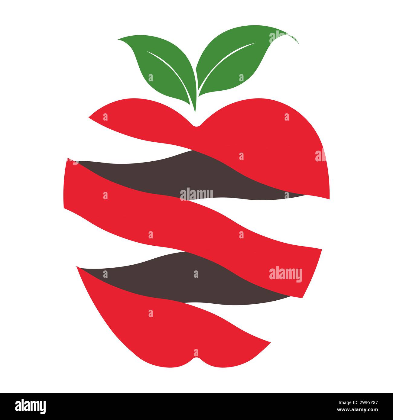 Apple fruit symbol vector logo design illustration Stock Vector Image ...