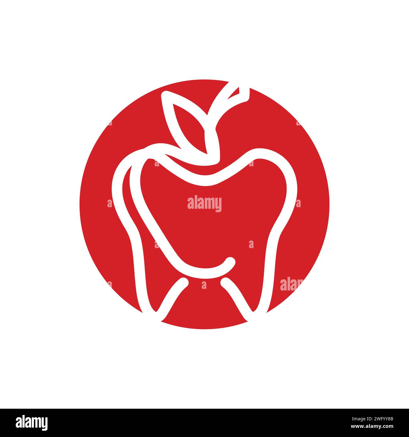 Apple fruit symbol vector logo design illustration Stock Vector Image ...