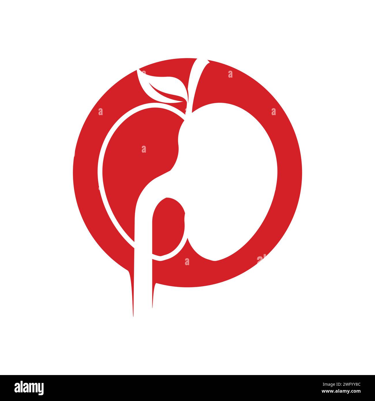 Apple fruit symbol vector logo design illustration Stock Vector Image ...