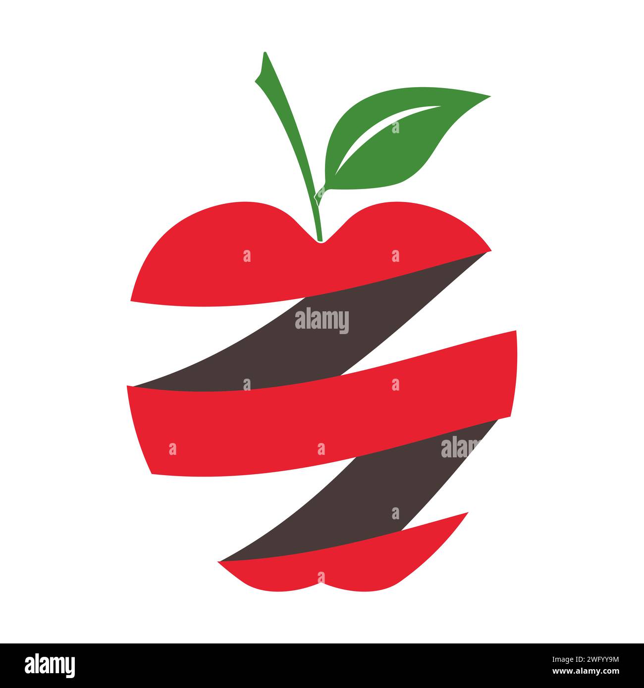 Apple fruit symbol vector logo design illustration Stock Vector Image ...