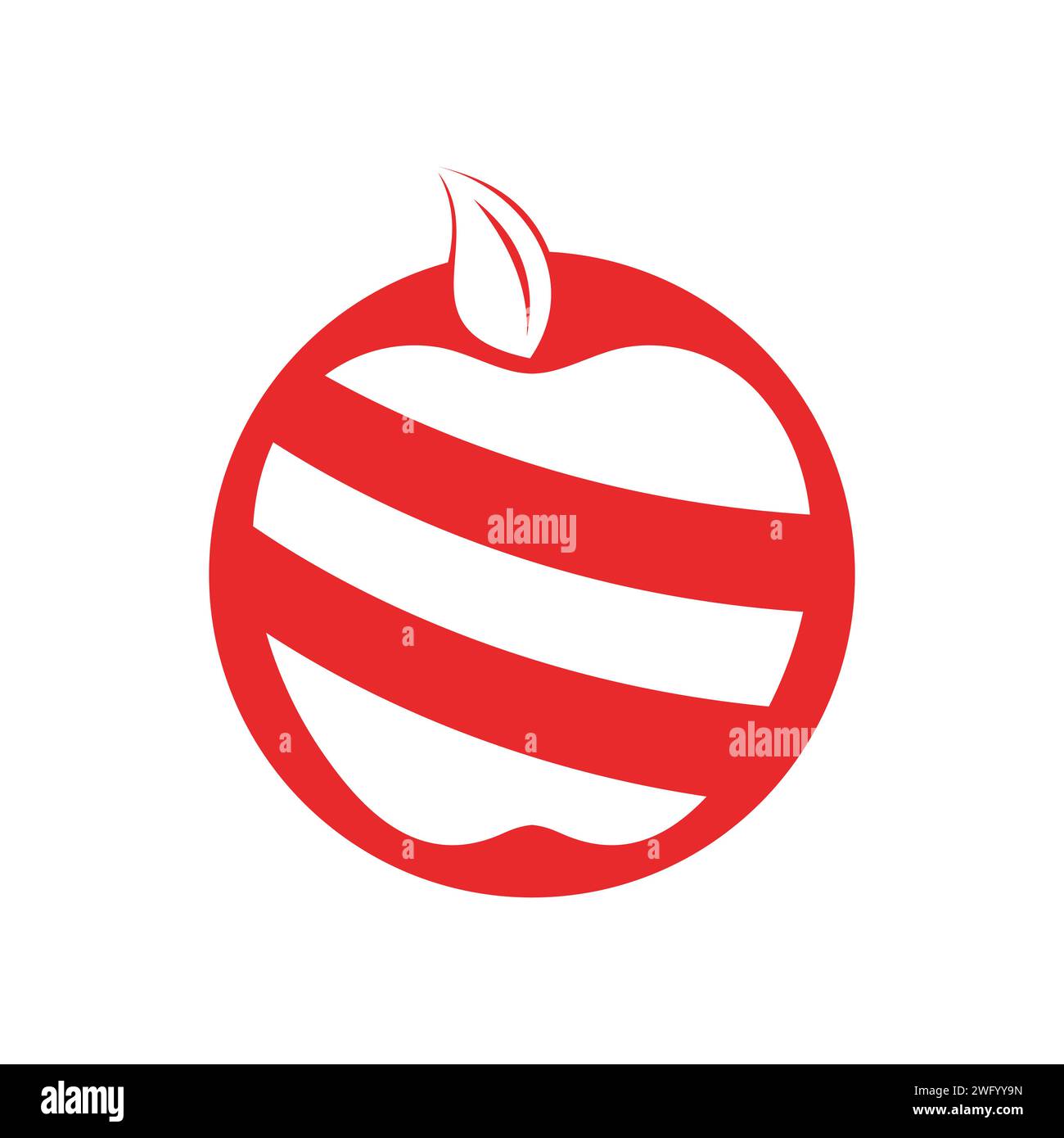 Apple fruit symbol vector logo design illustration Stock Vector Image ...