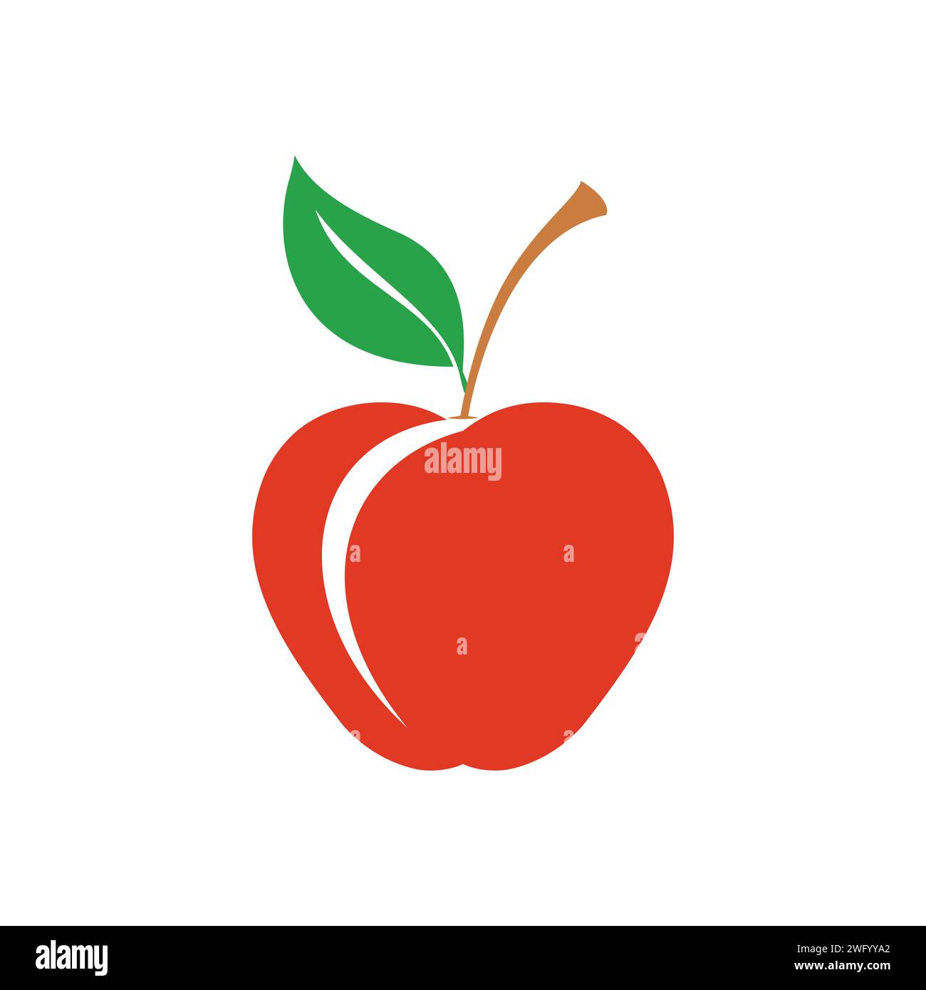 Apple fruit symbol vector logo design illustration Stock Vector Image ...