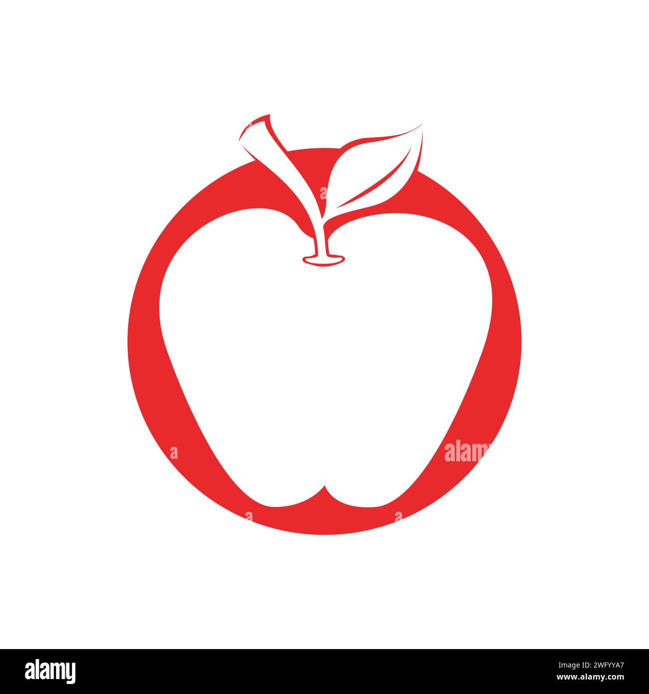 Apple fruit symbol vector logo design illustration Stock Vector Image ...