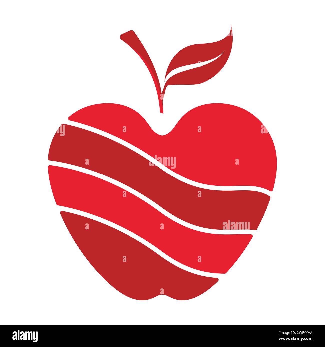 Apple fruit symbol vector logo design illustration Stock Vector Image ...