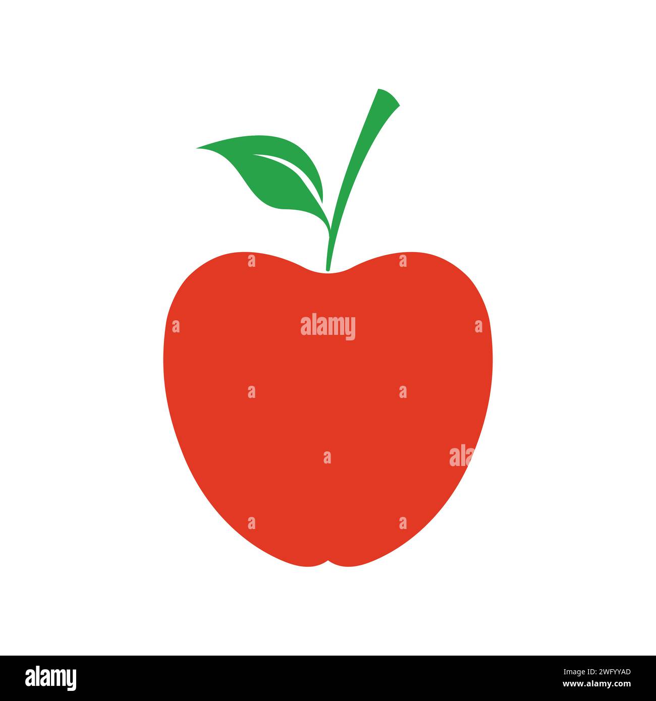 Apple fruit symbol vector logo design illustration Stock Vector Image ...