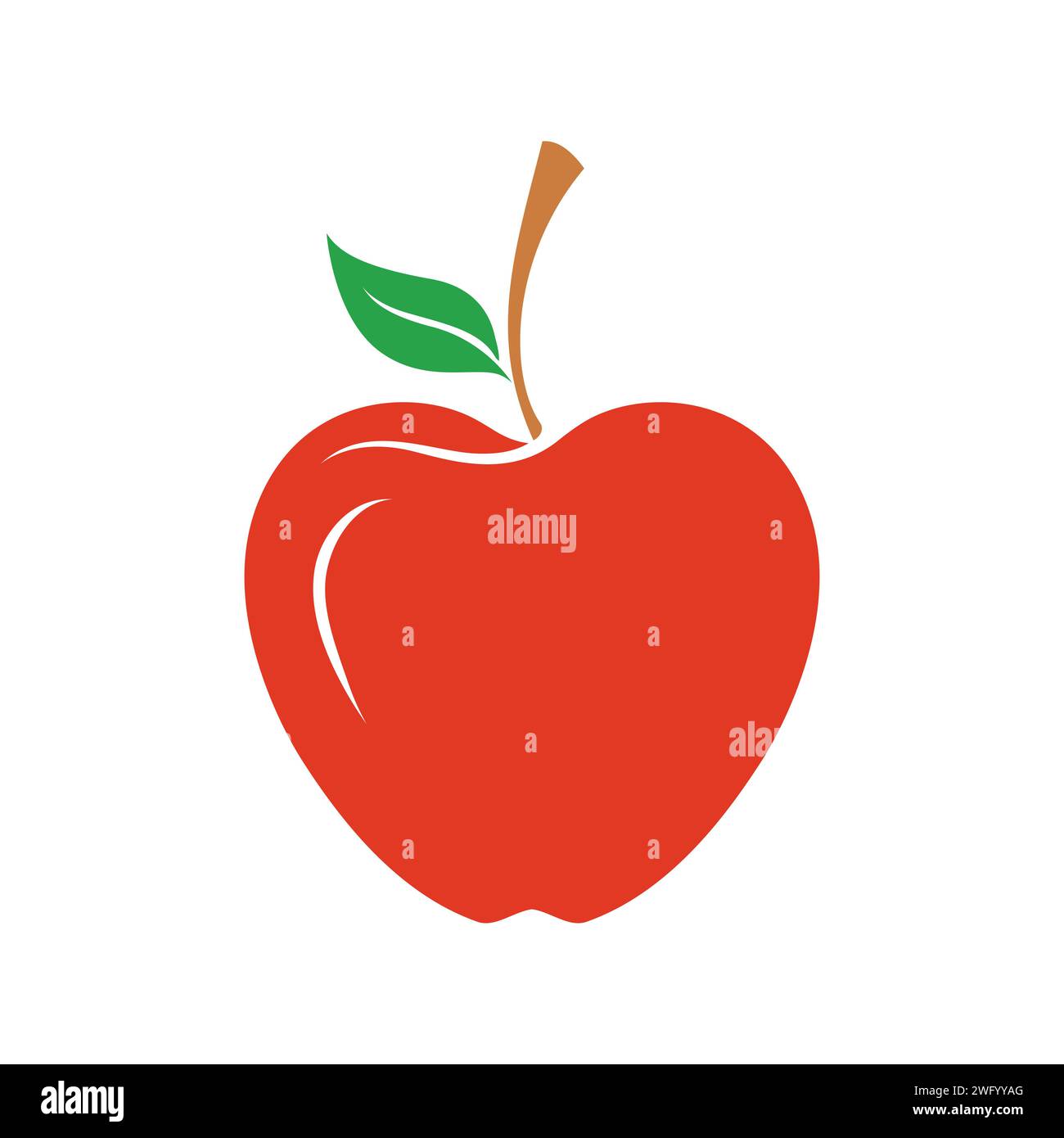 Apple fruit symbol vector logo design illustration Stock Vector Image ...