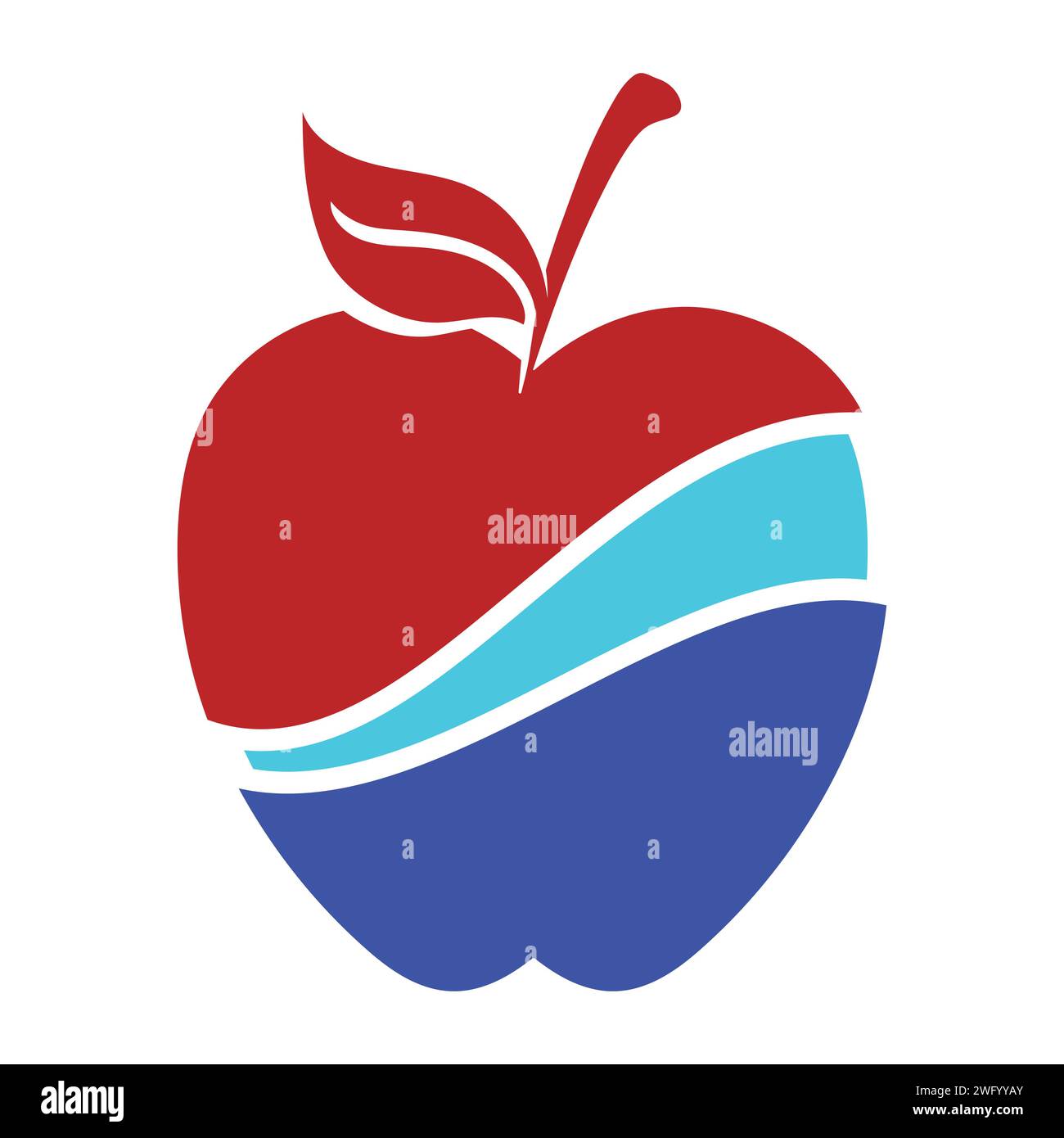 Apple fruit symbol vector logo design illustration Stock Vector Image ...
