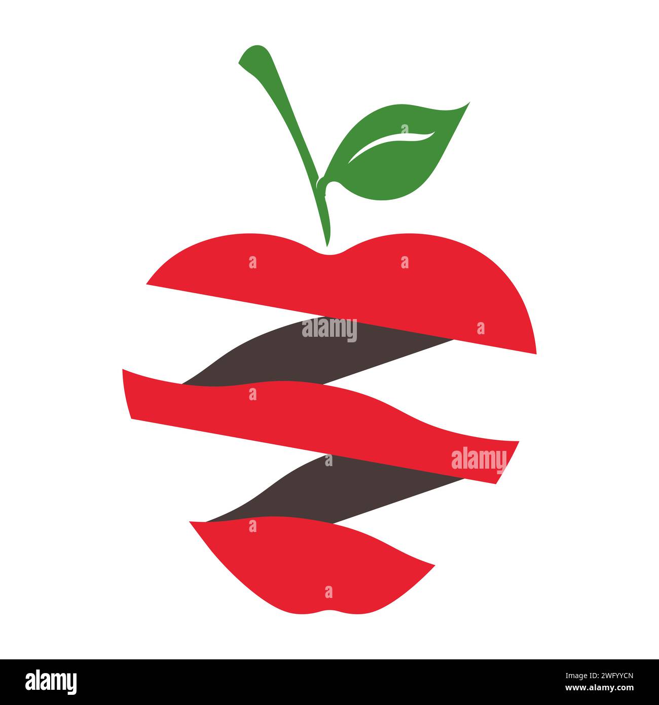 Apple fruit symbol vector logo design illustration Stock Vector Image ...