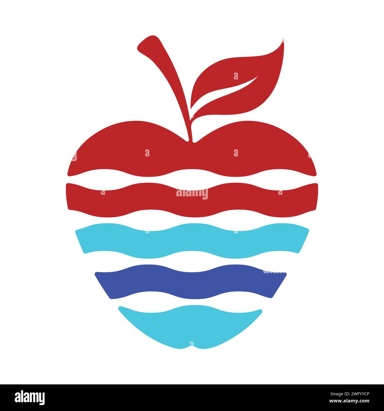 Apple fruit symbol vector logo design illustration Stock Vector Image ...
