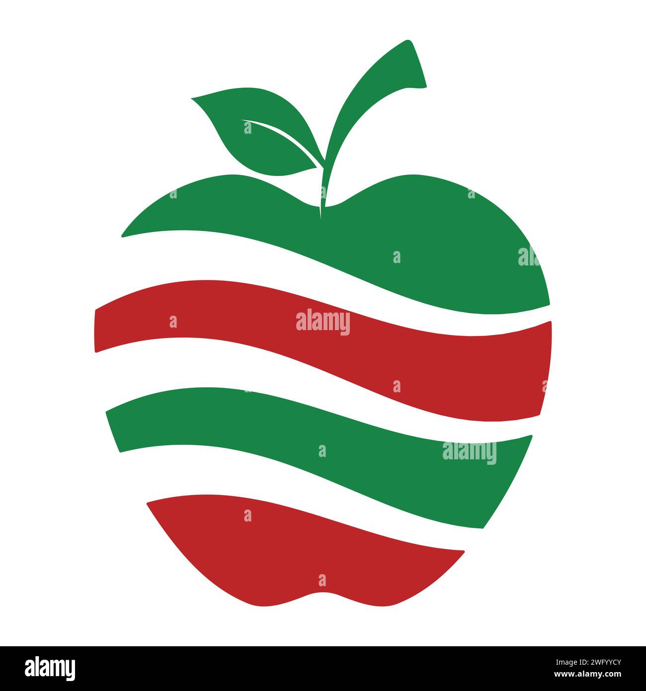 Apple fruit symbol vector logo design illustration Stock Vector Image ...