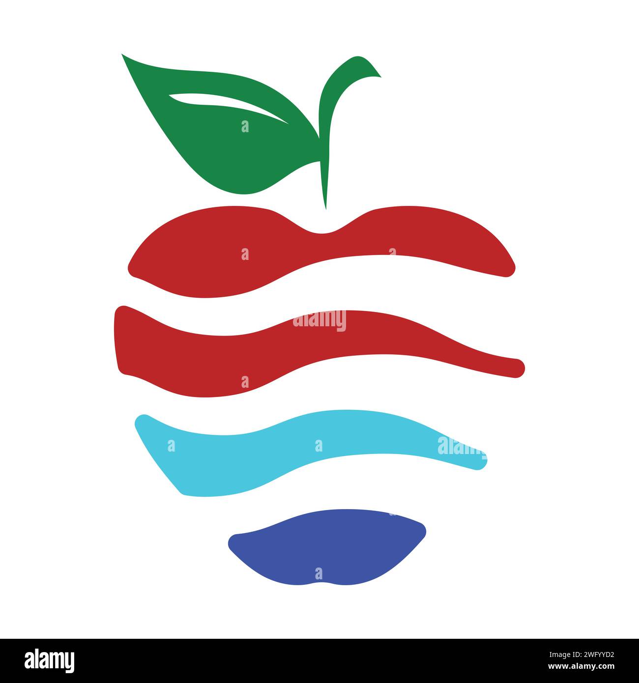 Apple fruit symbol vector logo design illustration Stock Vector Image ...
