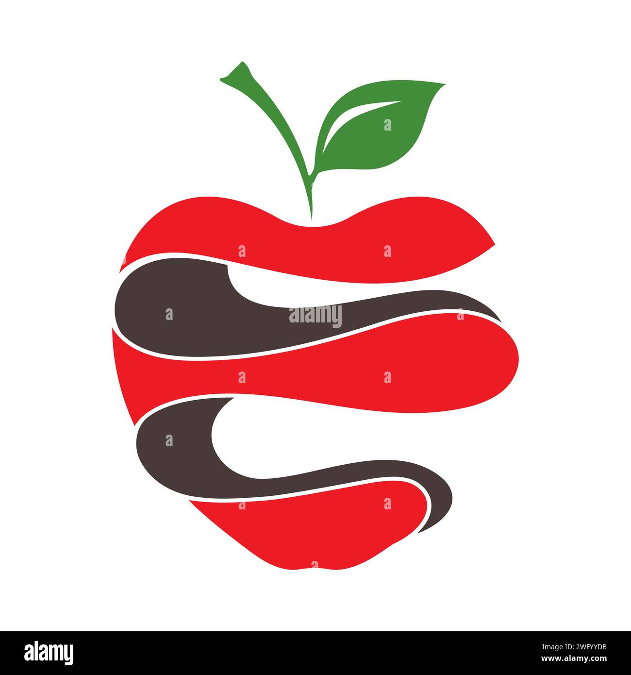 Apple fruit symbol vector logo design illustration Stock Vector Image ...