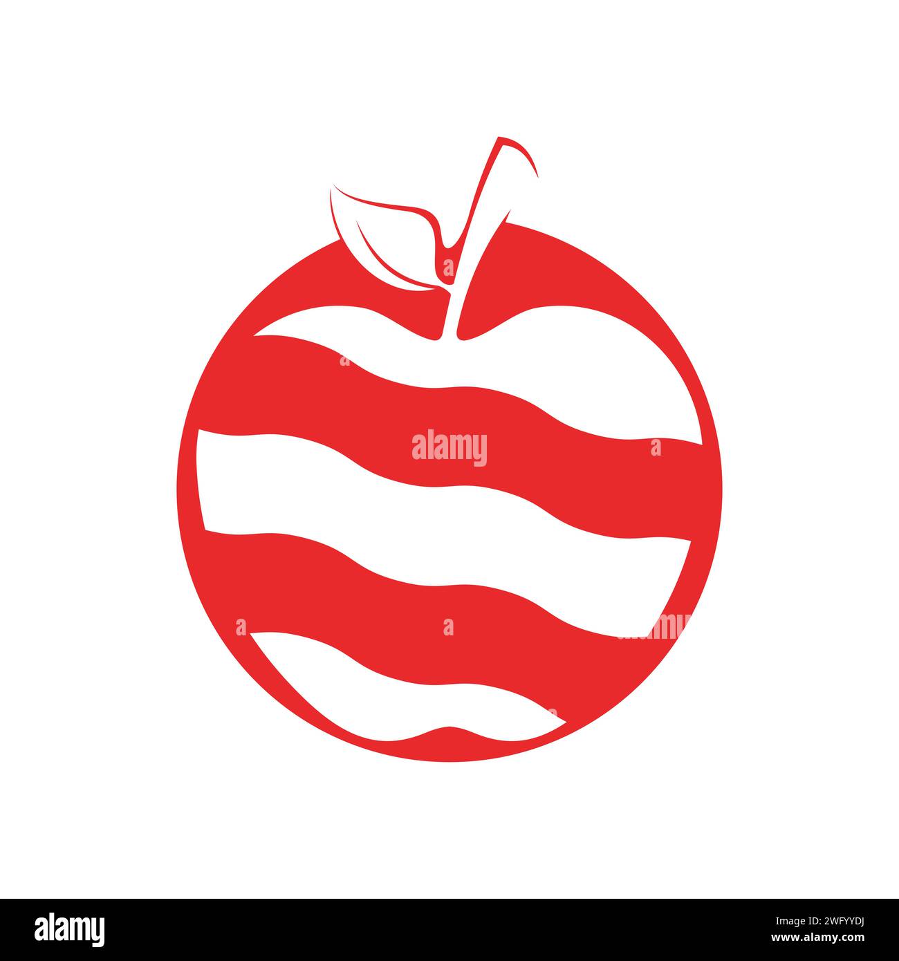 Apple fruit symbol vector logo design illustration Stock Vector Image ...