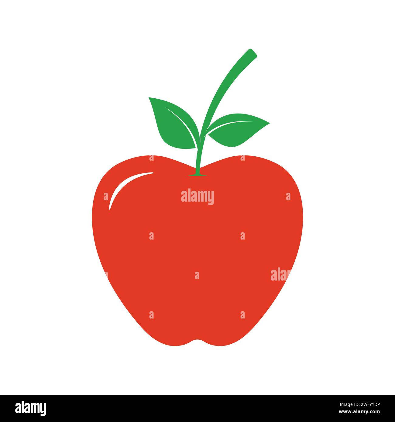 Apple fruit symbol vector logo design illustration Stock Vector Image ...
