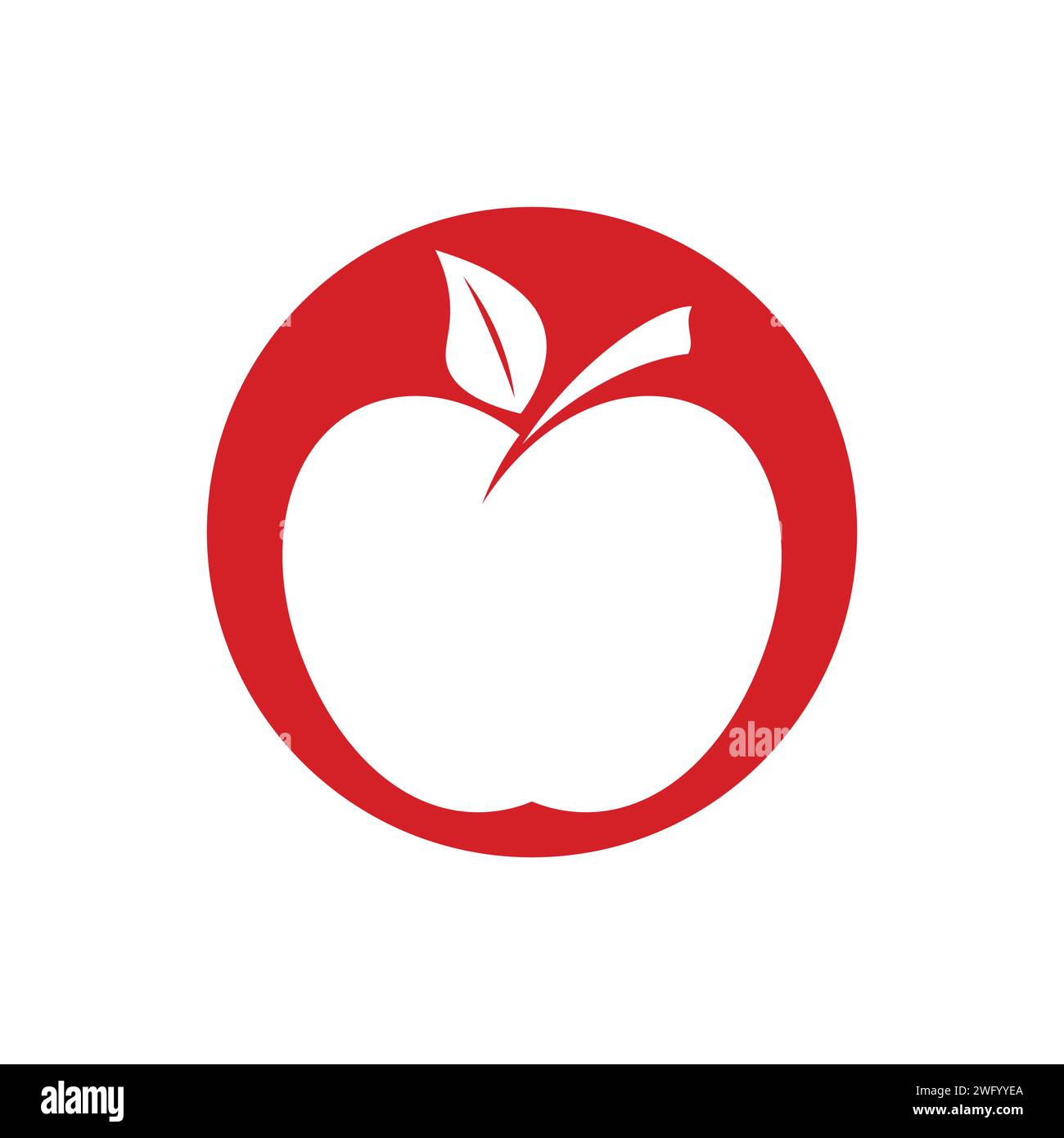 Apple fruit symbol vector logo design illustration Stock Vector Image ...