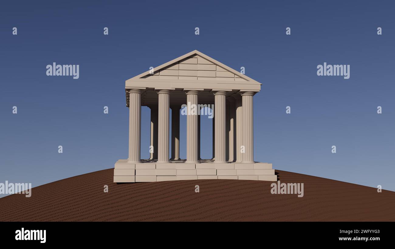 Illustration ancient greek temple columns hi-res stock photography and ...