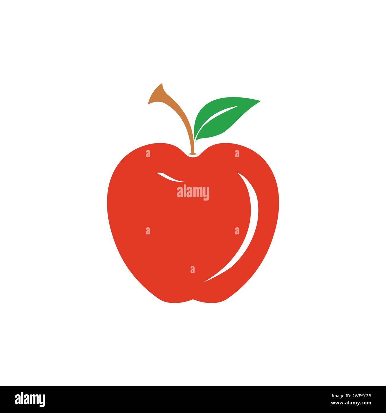 Apple fruit symbol vector logo design illustration Stock Vector Image ...