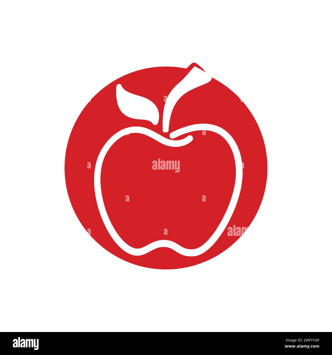 Apple fruit symbol vector logo design illustration Stock Vector Image ...
