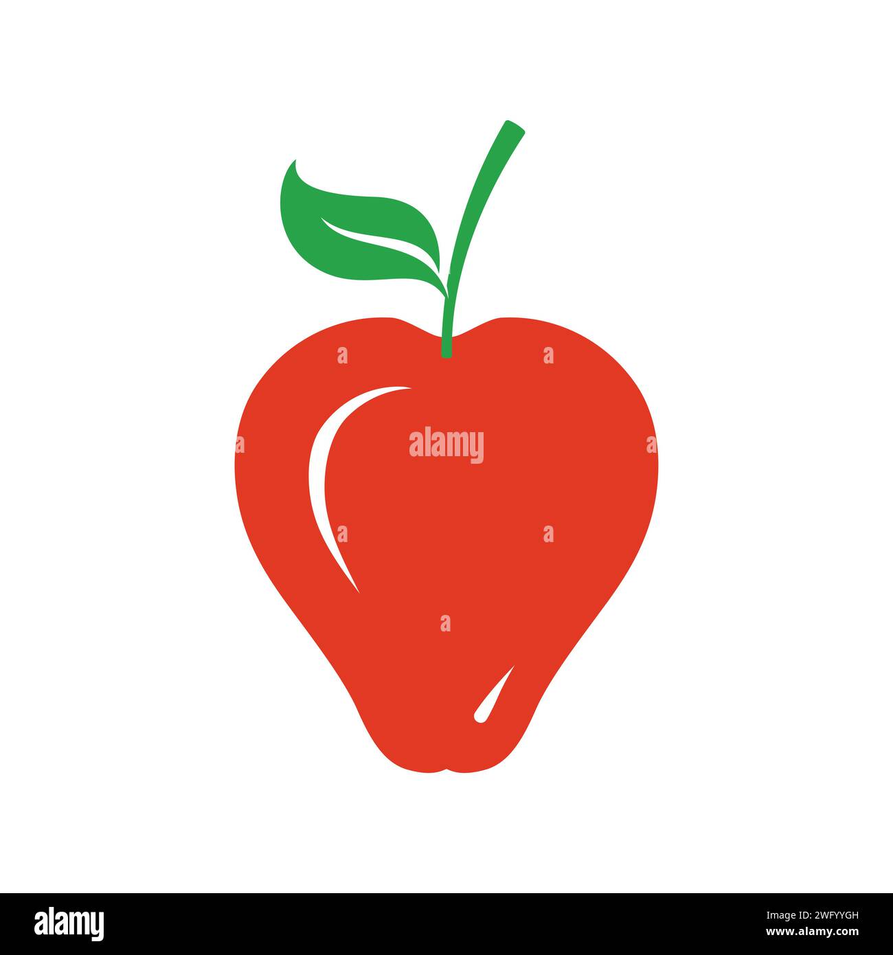 Apple fruit symbol vector logo design illustration Stock Vector Image ...