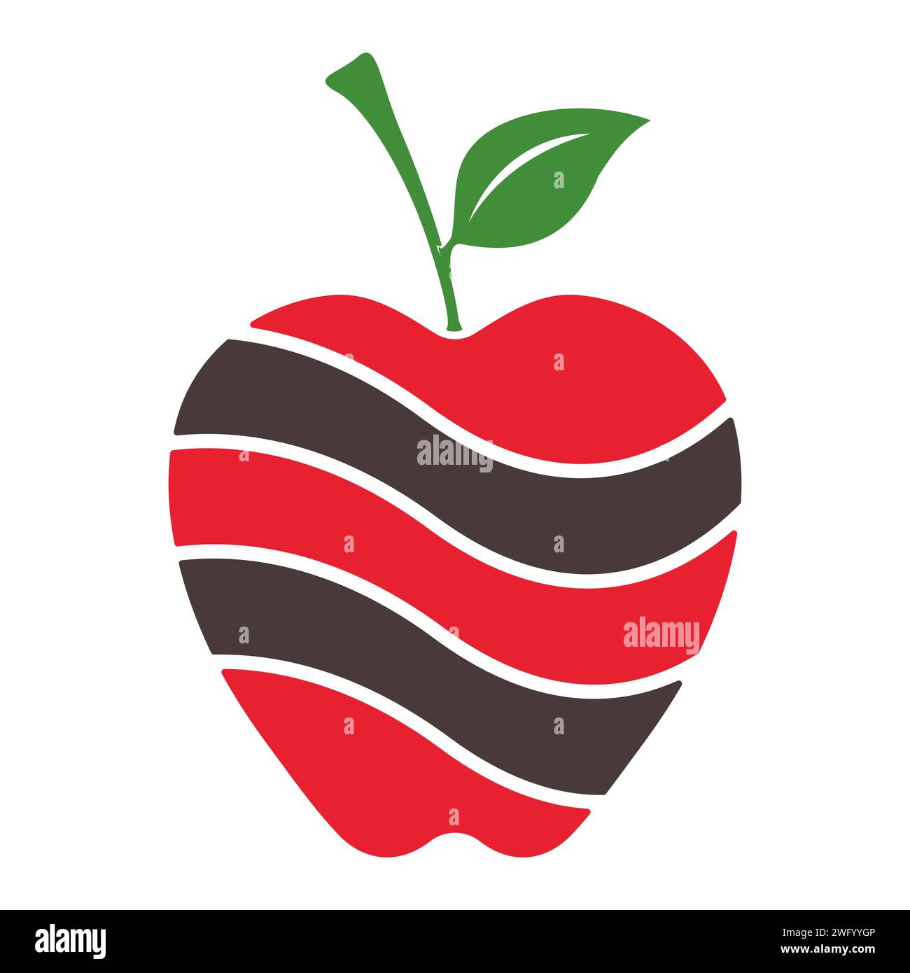 Apple fruit symbol vector logo design illustration Stock Vector Image ...