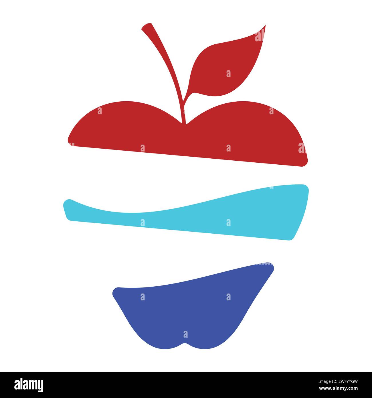 Apple fruit symbol vector logo design illustration Stock Vector Image ...