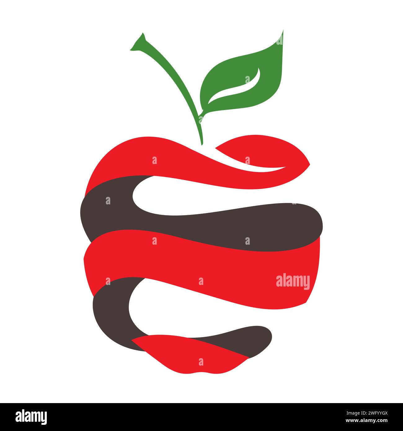 Apple fruit symbol vector logo design illustration Stock Vector Image ...